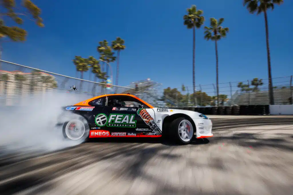 Simen Olsen and Odi Bakchis Podium at 2024 Formula DRIFT Long Beach ...