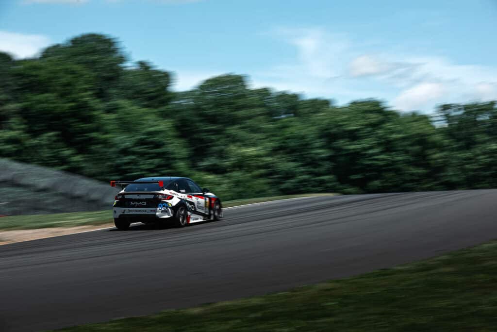 Pit+Paddock Civic Type R TCR Locks P5 at 2024 Mid-Ohio IMSA Michelin Pilot Challenge ...